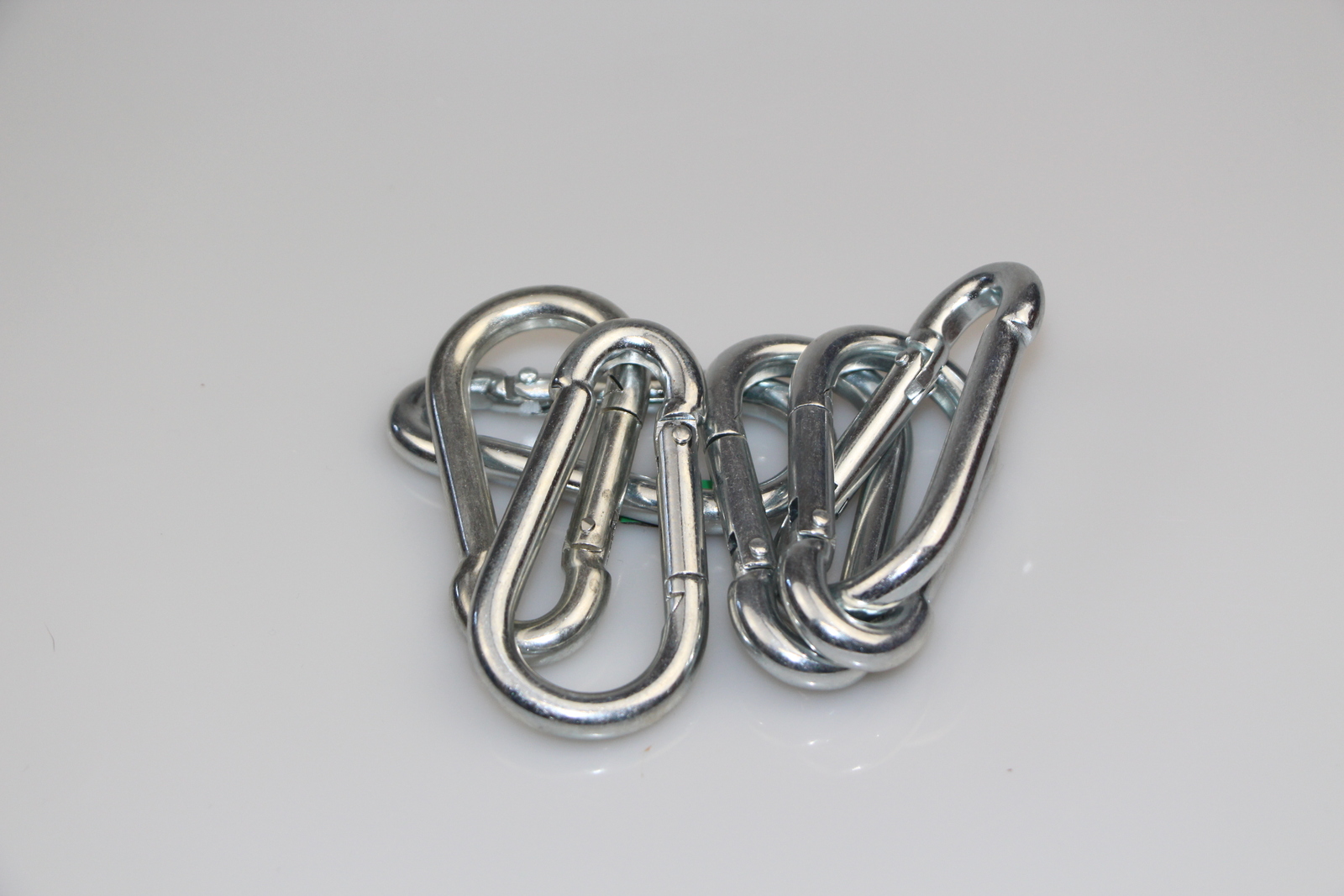BULK Carabina Hook Clips 100 x 80mm - Steel Nickel Plated