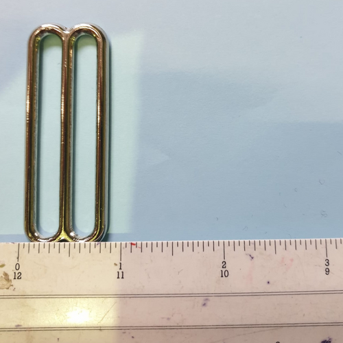 Triglides with Rounded Edges 19mm x 10 steel/nickel plated